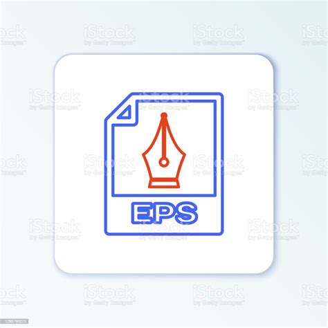 라인 Eps 파일 문서입니다 흰색 배경에서 격리된 Eps 단추 아이콘을 다운로드합니다 Eps 파일 기호입니다 다채로운 개요 개념 벡터 누름 버튼에 대한 스톡 벡터 아트 및