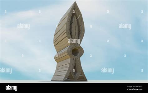3d Illustration Of An Architectural Structure Based On The Ancient Egyptian Logographic