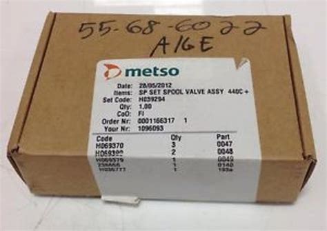 Buy Metso Sp Set Spool Valve Assembly H039294 H081760 New