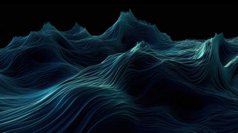 Turbulent Simulated Wind Turbulence Creates Curled Flow Lines In 3d Rendering Illustrating