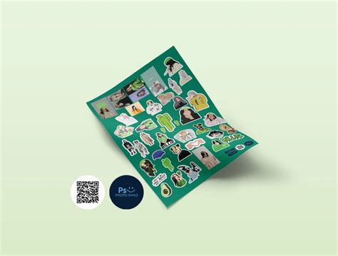 استیکر پک استیکر برچسب لیبل با طرح بیلی ایلیش مناسب چاپ روی لیبل کاغذی براق در سایز A4 کد