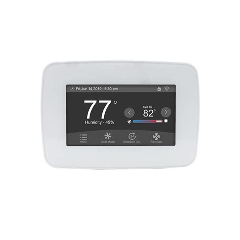 Lcd Colorful Touch Screen 24v Smart Heat Pump Multi Stage Thermostat