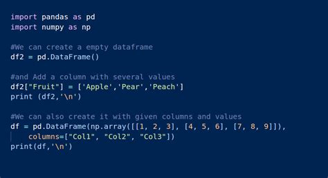 How To Code Create A Data Frame In Python Data Frames Are 2