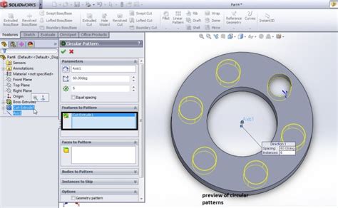 How To Use Solidworks Circular Pattern Feature Tool Helps Designers