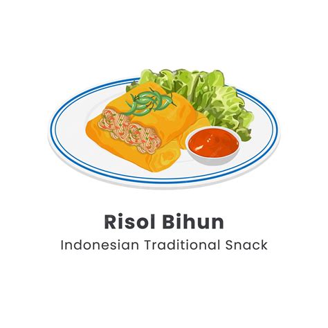Premium Vector Hand Drawn Vector Illustration Of Risol Bihun Or Risol