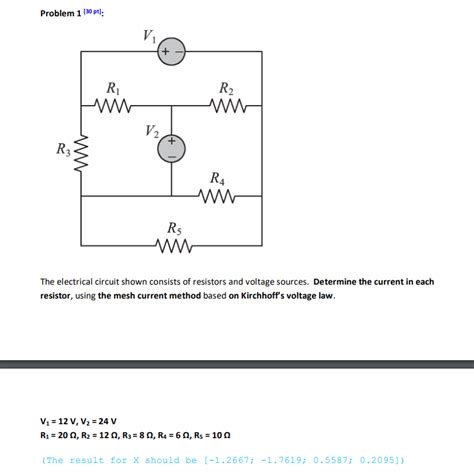 solved problem 1[30pt] the electrical circuit shown