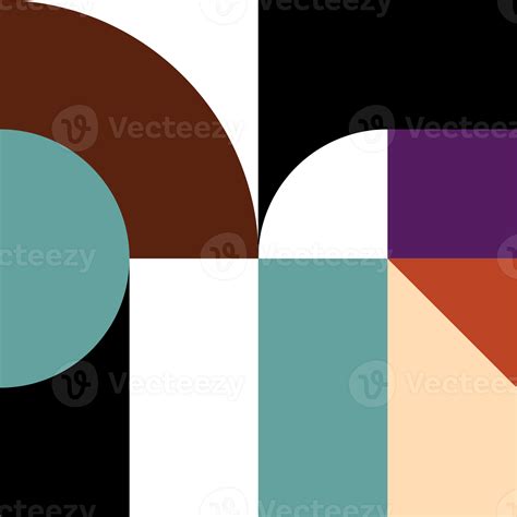 Free Trendy Geometric Square With Abstract Patterns In Multiple Colors And Shapes Creative