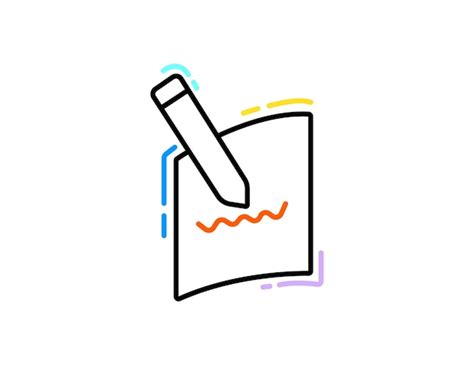 낙서 연필과 노트북 그림 프리미엄 벡터