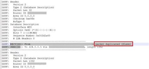 Troubleshooting Tip Ospf Error Packet Duplicated Fortinet Community