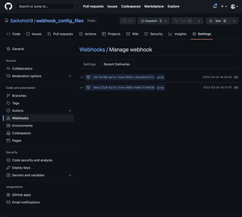 Github Saiashish Webhooks Implementation