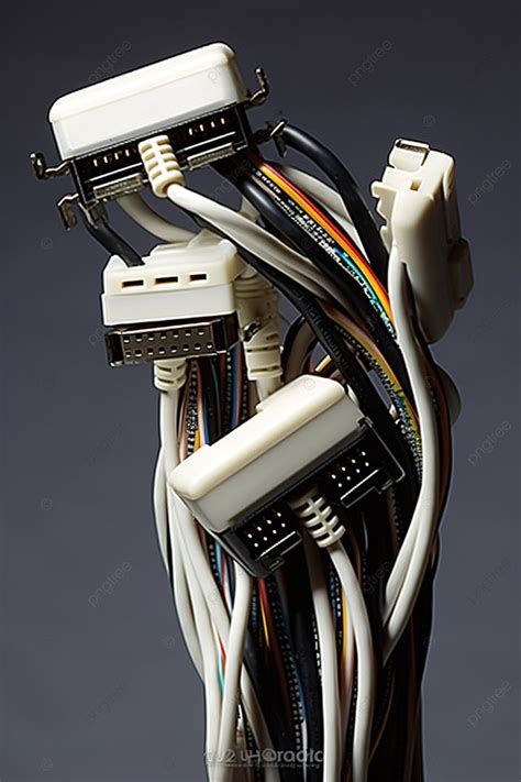 A Male And Female Computer Cable Showing Several Parts At A Time Background Wallpaper Image For