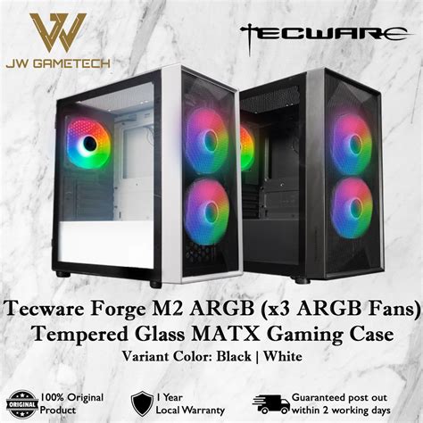 Tecware Forge M2 ARGB TG MATX Gaming Case ARGB Black ARGB White Shopee Malaysia
