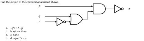 Solved Find The Output Of The Combinatorial Circuit Shown р
