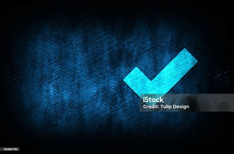 진드기 마크 아이콘 추상 블루 배경 일러스트 디지털 텍스처 디자인 컨셉 어두운 색에 대한 스톡 벡터 아트 및 기타 이미지 어두운 색 확인표시 민주주의 Istock