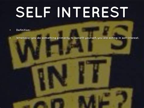 Incentive And Self Interest By Brenda Quinonez