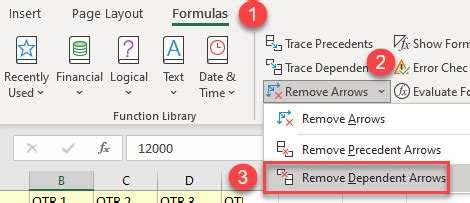 How To Hide All Dependency Tracer Arrows At Once In Excel Automate Excel