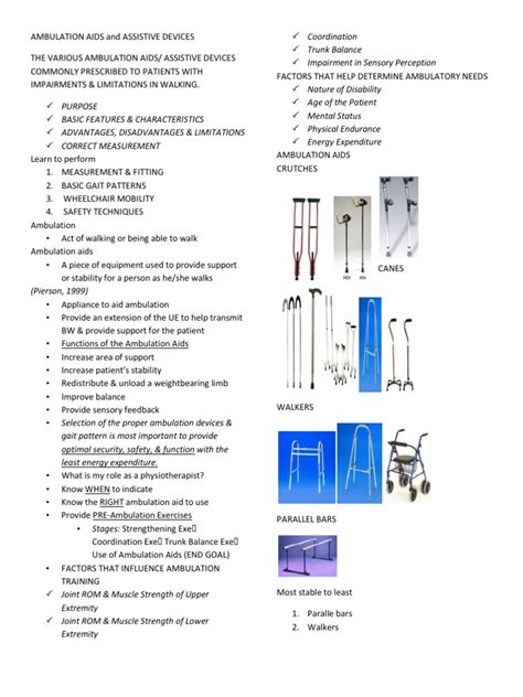 Ambulation Aids And Assistive Devices Anatomical Terms Of Motion