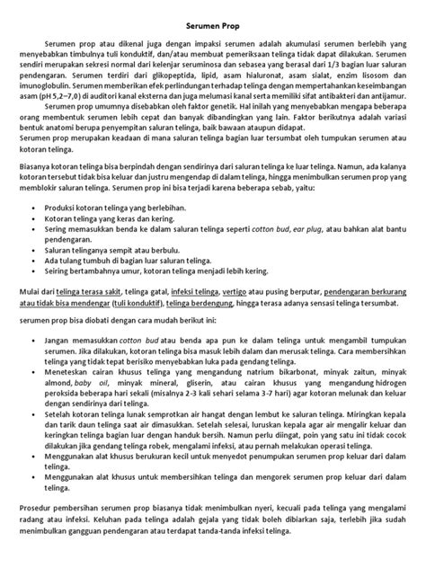 Serumen Prop Pdf