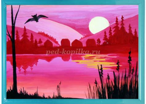 Как нарисовать пейзаж гуашью для детей от 5 лет поэтапно с фото