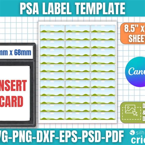 Psa Label Template Etsy