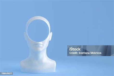 교육 및 문제 해결에 대한 개념 예술 도자기 여성 머리에 둥근 구멍이 있습니다3d 일러스트 개념에 대한 스톡 사진 및 기타 이미지 Istock