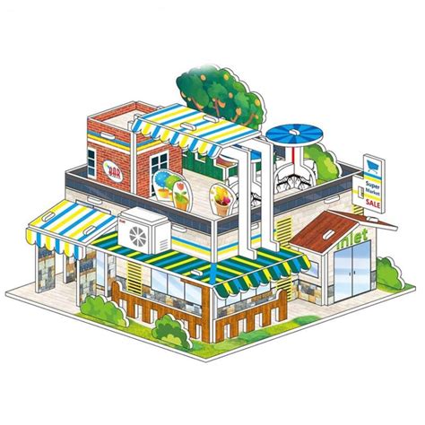 4 Pcs 3d 퍼즐 장난감 Diy 지적 개발 직소 퍼즐 1890 D