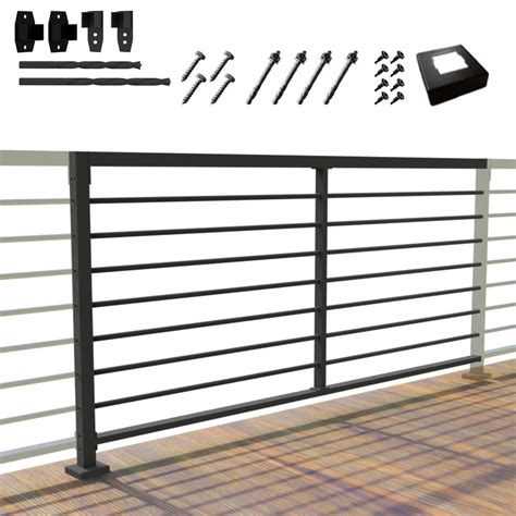 Cr Fence And Rail Horizontal Guard Rail Kit 6wx3h Deck Railing Balusters Set With Middle Post
