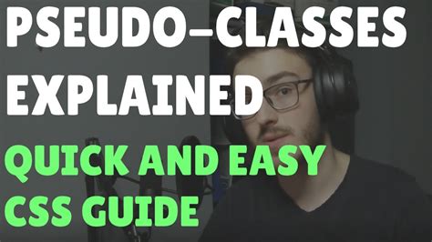 Css Pseudo Classes Explained Youtube