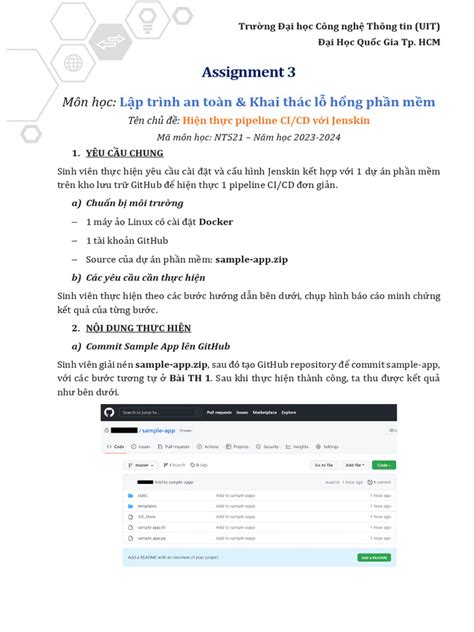 Assignment03ci Cd Pipeline Pdf Assignment03ci Cd Pipeline Pdf
