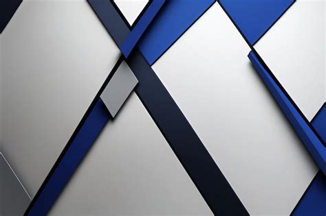 Abstract Dark Blue And White Background With Diagonal Geometric Shape Premium Ai Generated Image