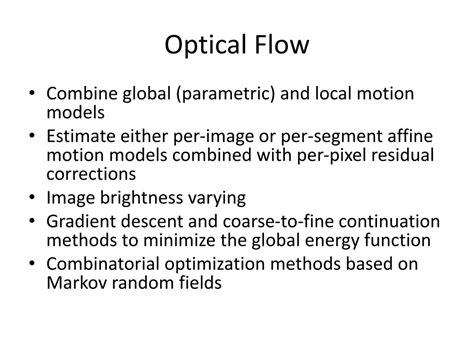 Ppt Dense Motion Estimation Powerpoint Presentation Free Download Id1177668