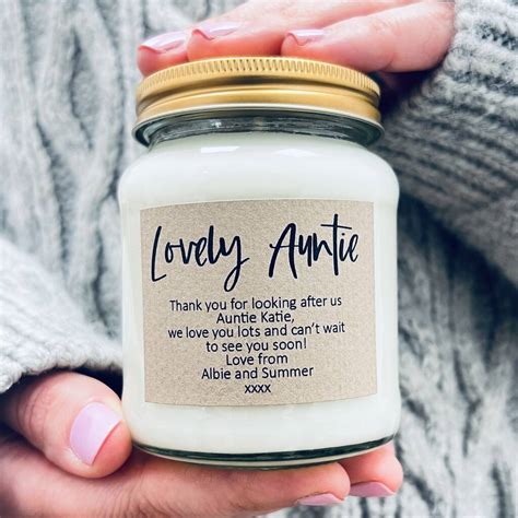Personalised Auntie Scented Candle And Keepsake T Set By Lollyrocket