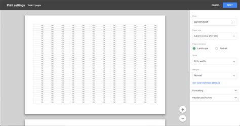 How To Print A Google Sheet