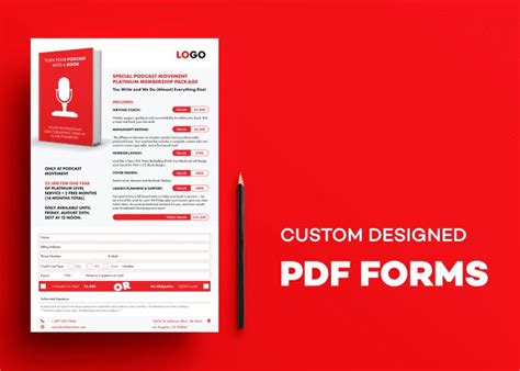 Custom Designed Fillable Pdf Forms