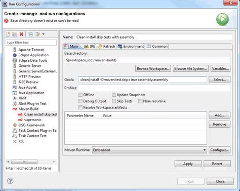 Java Maven Launch Configurations In Eclipse Stack Overflow