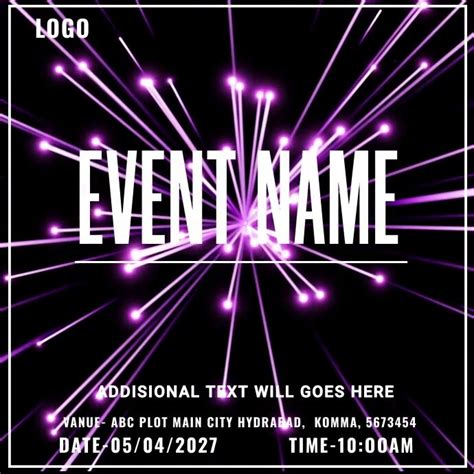Event Name Template Postermywall