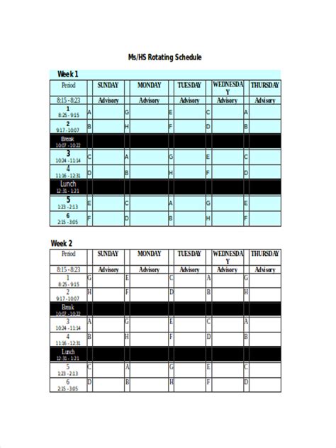 Shift Schedule 16 Examples Google Docs Google Sheets Excel Word