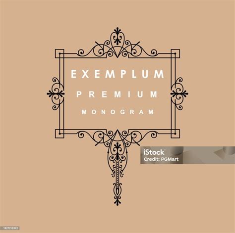 세련된 빈티지 브랜드 아이덴티티에 로고 엠블럼 개인 모노그램을 만드는 프리미엄 빅토리아 모노그램 템플릿 아르 데코 아르누보 모던