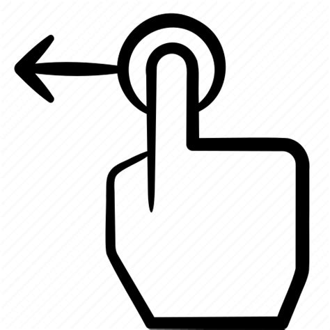 Hand Touchscreen Drag Drag And Drop Move Left Icon Download On Iconfinder