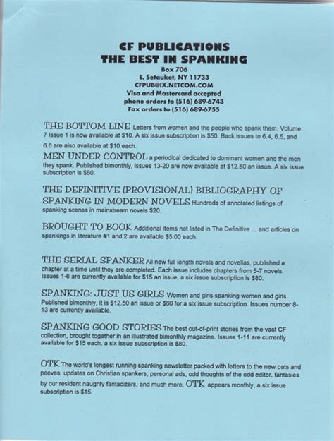 Enemarotica Stonefox Product Catalog Spanking Magazines And