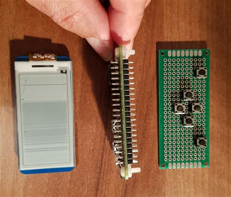 Stickpi Adds Gpio Buttons And An Epaper Display To A Portable Raspberry