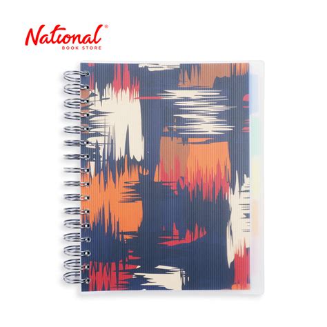 5 Subject Notebook Blue Strokes A5 150 Sheets Ruled School Supplies