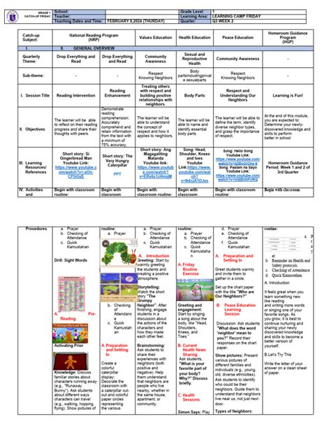 Dll Catch Up Friday Week 2 Download Free Pdf Learning Knowledge