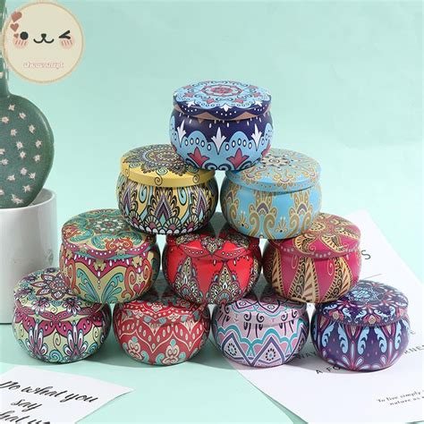 Chee New Candy Box กล่องคุกกี้รูปกลอง Party Supply หม้อชากล่องดีบุกกล่องเครื่องประดับ En