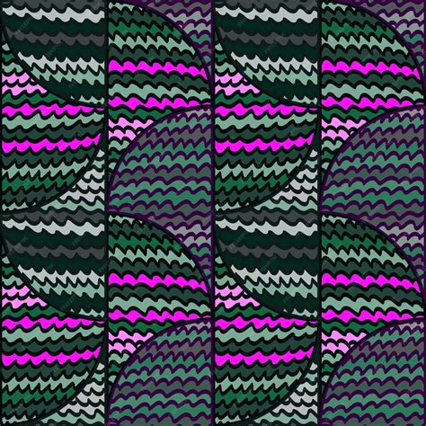 Premium Vector Abstract Zig Zag Striped Seamless Pattern Doodle Style Hand Drawn Sketch Lines