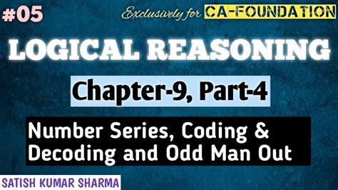 05 chapter 9 part 4 number series coding and decoding and odd man