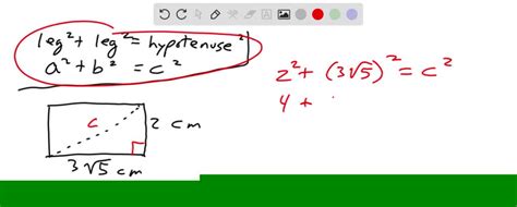 Solved Write An Equation And Solve The Length Of A Rectangle Is 3 √ 5 Cm And Its Width Is 2