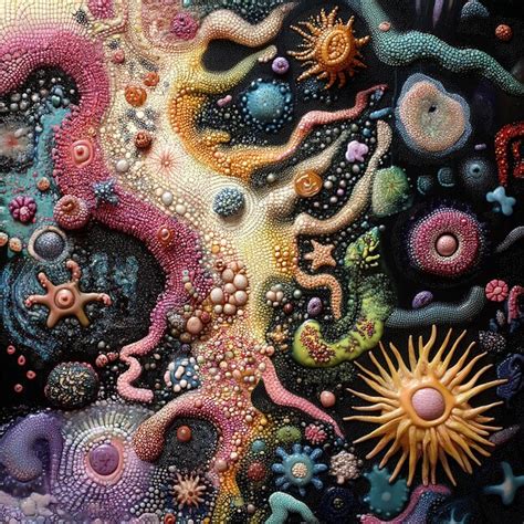 Detailed Illustration Of Gut Microorganisms Highlighting Different Types And Their Interactions