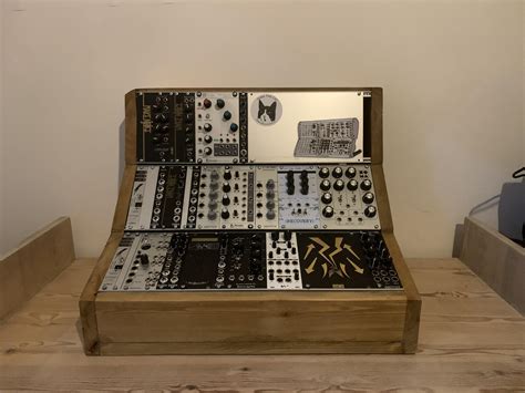 Just Got Addicted To Modular Synth Here Is My Diy Case From Reclaimed