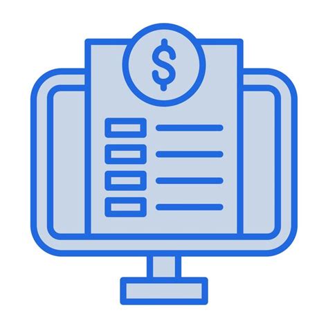 Иллюстрация онлайн счета фактуры в синем тоне Премиум векторы